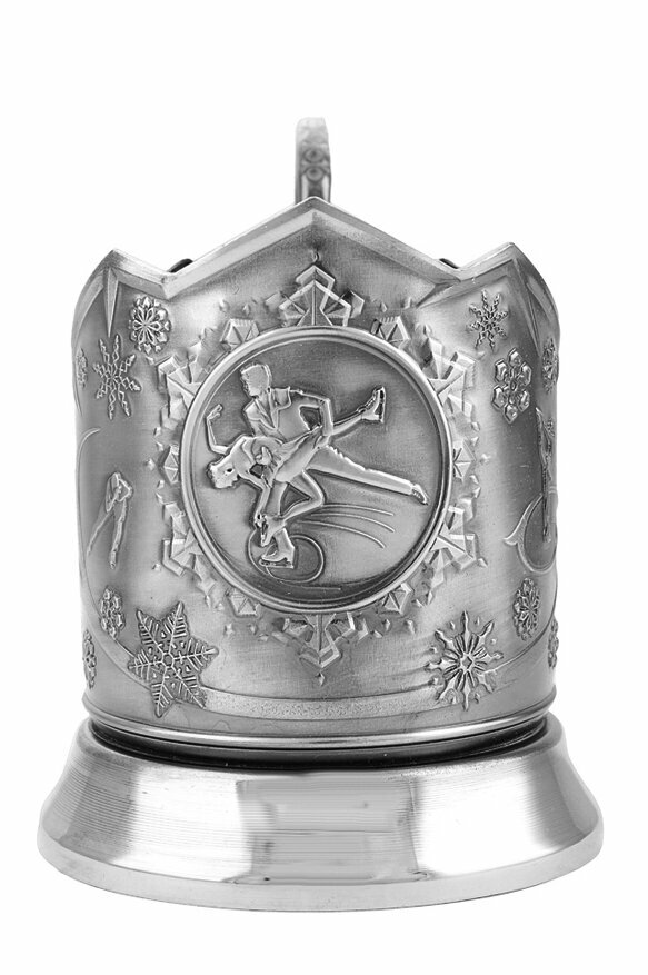Подстаканник никелированный Фигуристы (22581)