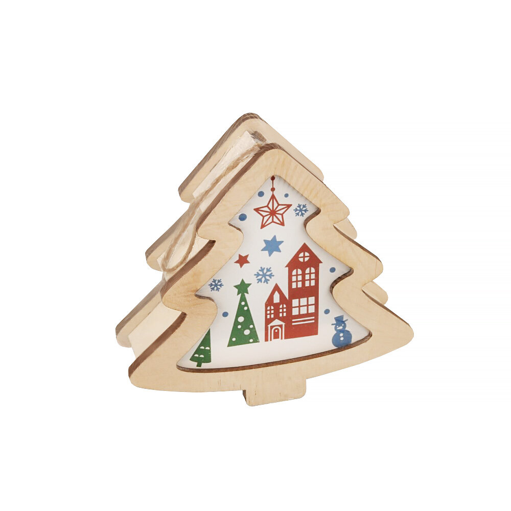 Mr. Carving ВК-049-DU87 Подвеска с подсветкой из фанеры 0.3 см Елка 11.5х10х3 см