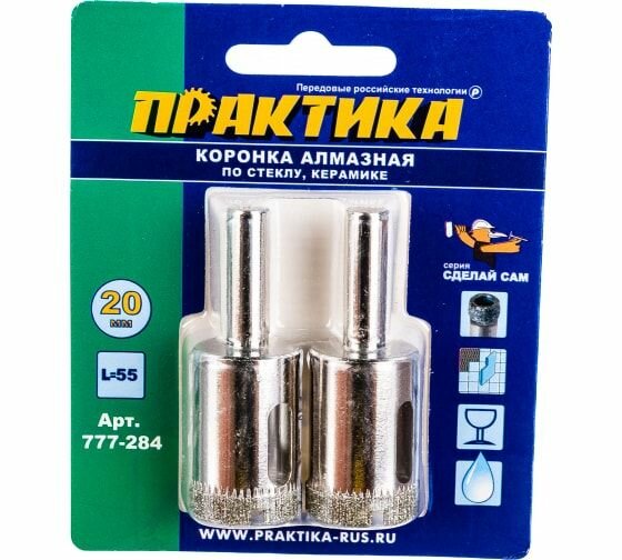 Сверло по стеклу и кафелю 30мм (ПРАКТИКА)