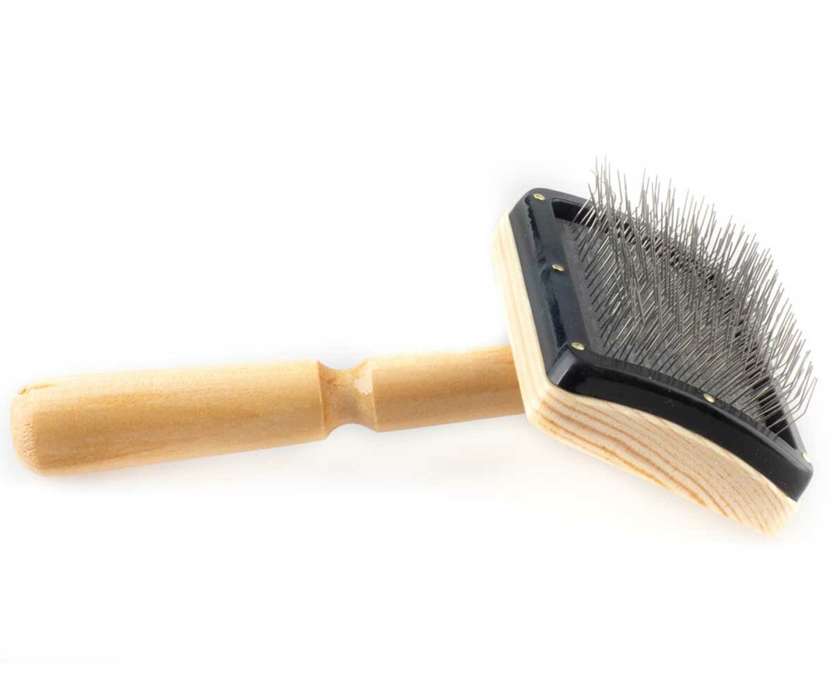 Пуходерка для кошек и собак Вака премиум деревянная без капли для средней шерсти 92872