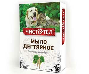 Чистотел мыло дегтярное от блох и клещей 80г с305