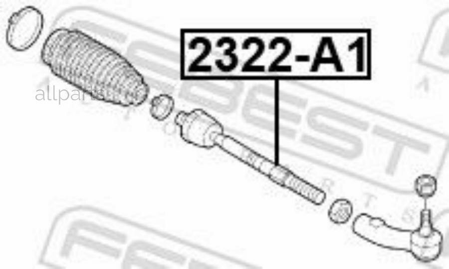 FEBEST 2322-A1 тяга рулевая AUDI A1 2011-2018 [RDW]