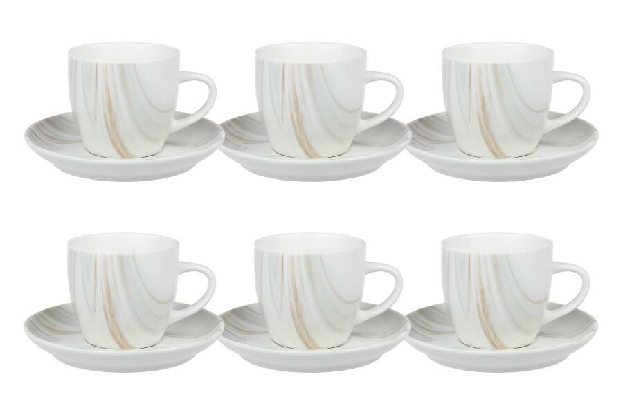 Набор 6 чашек с блюдцами The Royal Marble, 0,25 л (Home&Style)