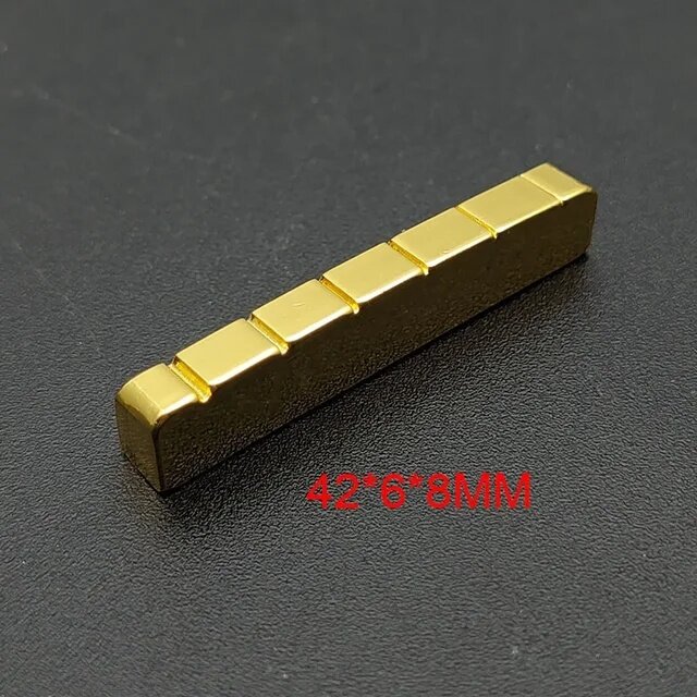 Parts верхний порожек для электрогитары, латунный (42x6x7-8.5mm)