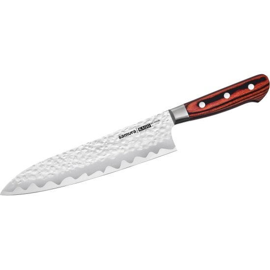 Нож кухонный Шеф Samura KAIJU, 210 мм, AUS-8, дерево, с больстером (SKJ-0085B/K)