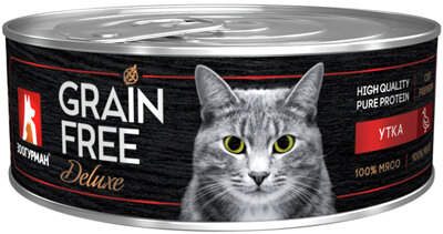 Корм влажный Зоогурман GRAIN FREE утка для кошек (100 г)