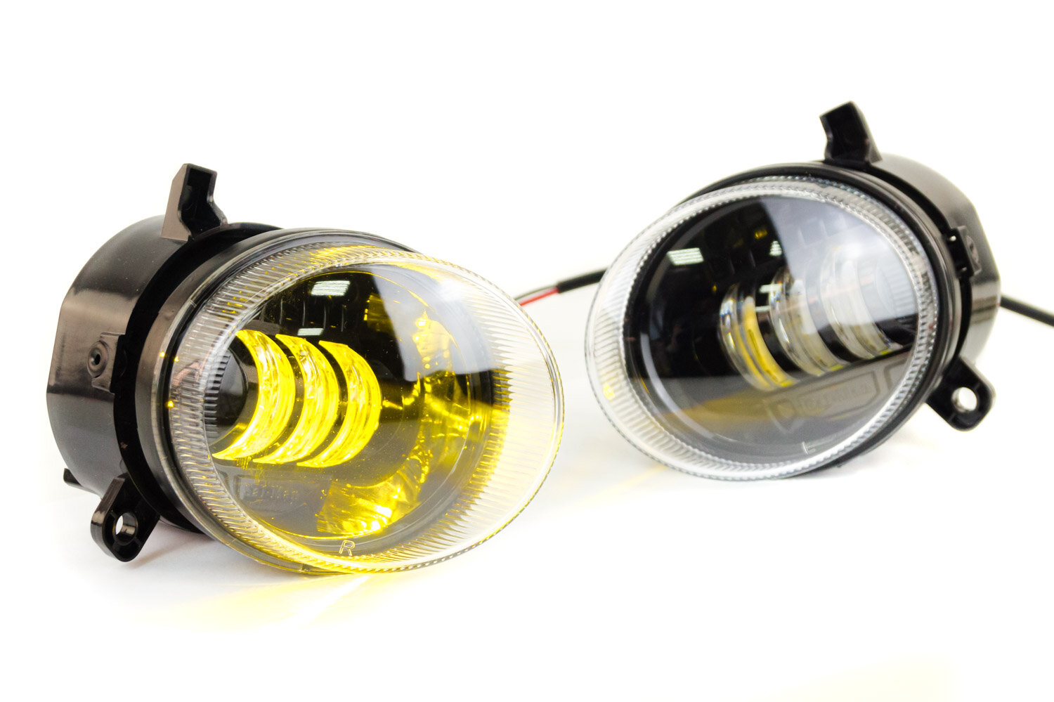 Двухцветные диодные ПТФ Sal-Man (бело-синий 6000К и желтый 3000К) 50W для Ауди А4, А5, А6, Q5