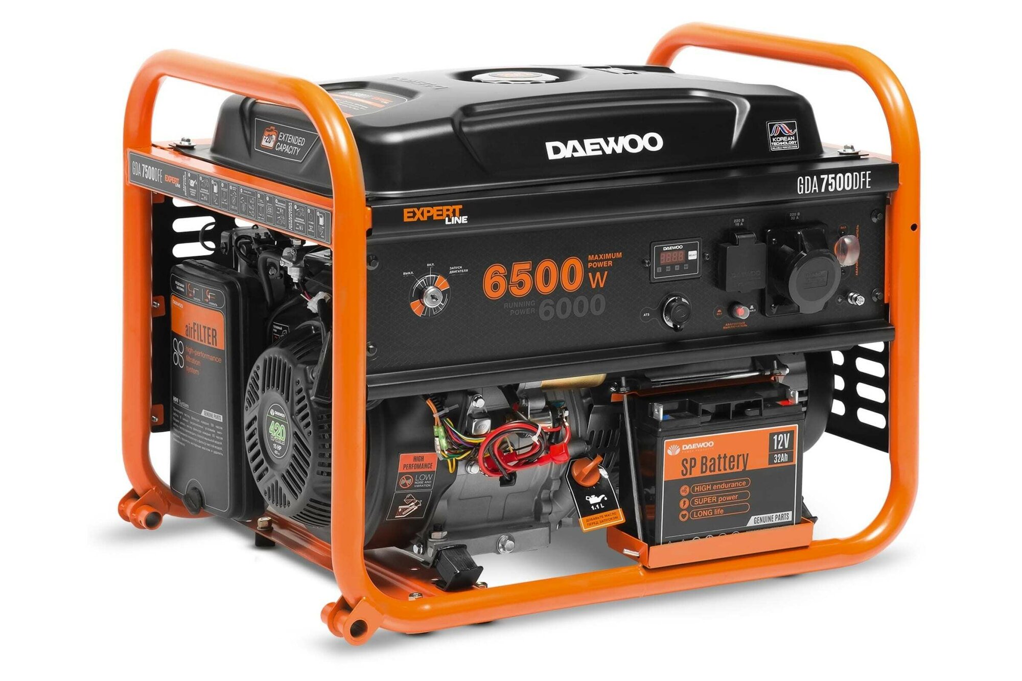 Бензиновый генератор DAEWOO GDA 7500DFE