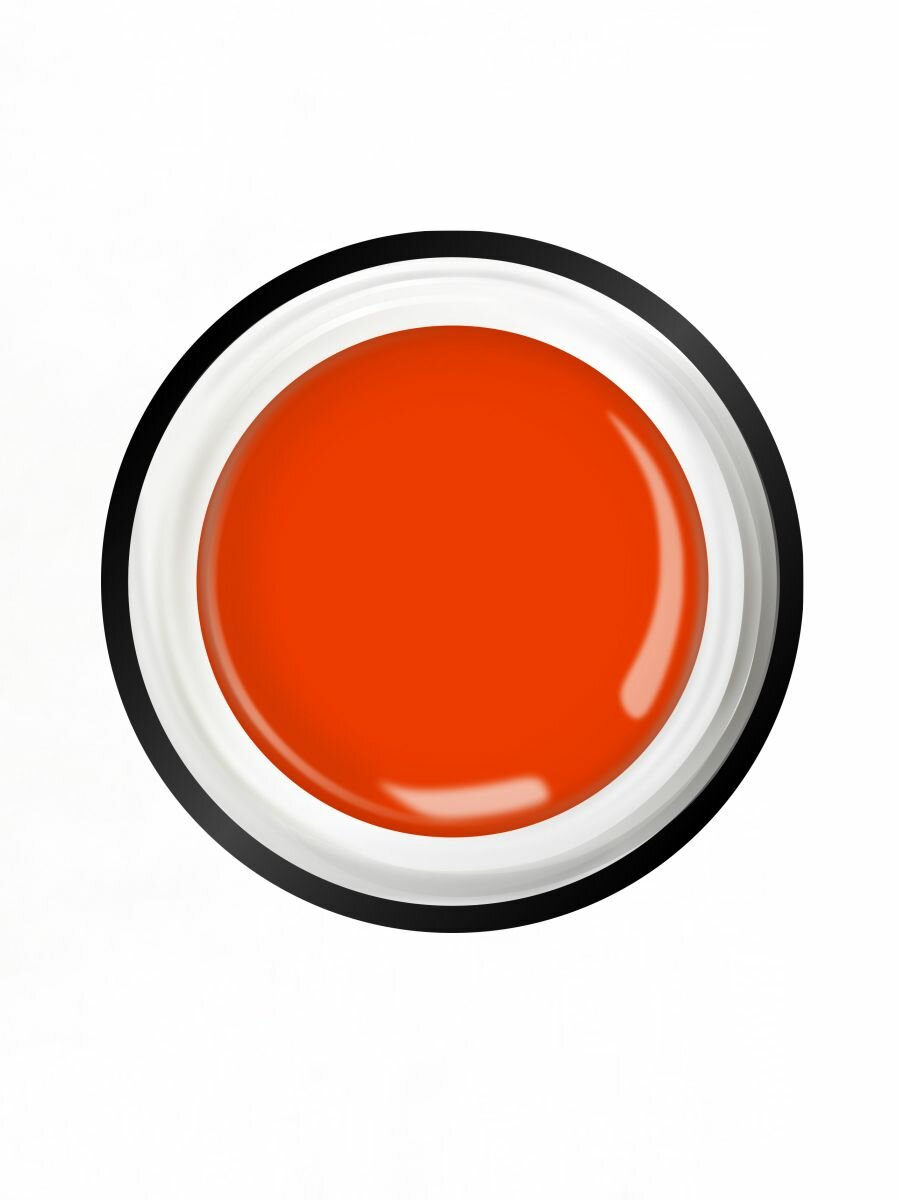 Nail Club Гель-краска для ногтей с липким слоем GO-12 Red Neon, 5 мл.