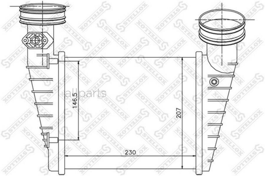 STELLOX 1040157SX интеркулер!\ VW Passat, Skoda SuperB 1.8T AWT 00-03