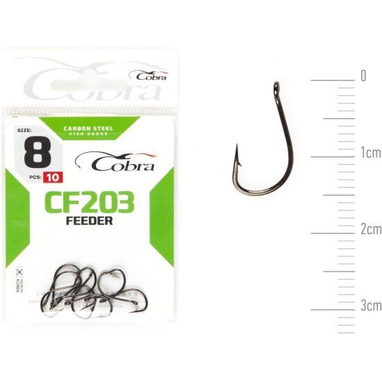 Крючки Cobra FEEDER CF203 размер 008 10шт.