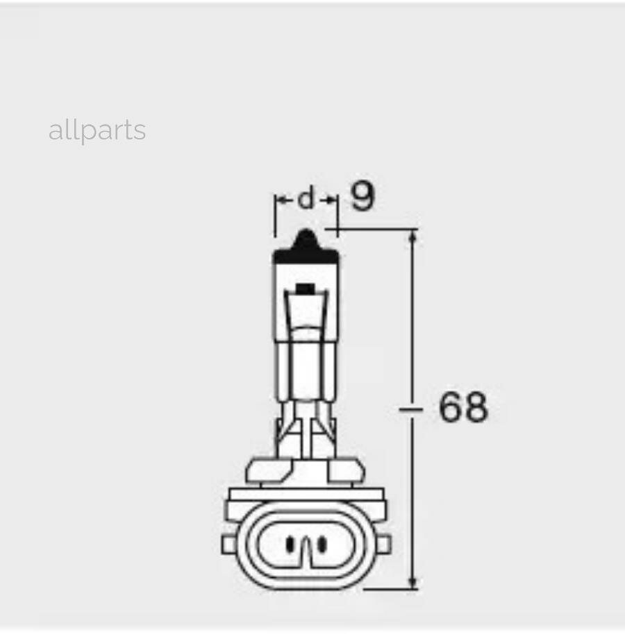 OSRAM 881 лампа головного света H27/2 12V 27W 3200K 1ШТ.