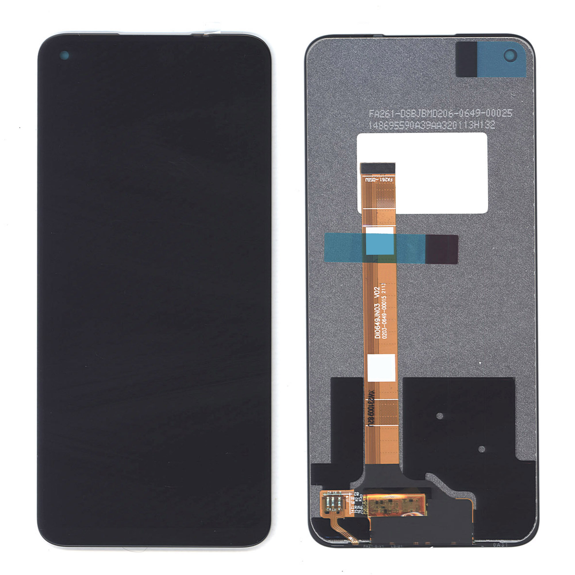 Дисплей (экран) в сборе с тачскрином для OPPO A54 5G черный / 720х1600