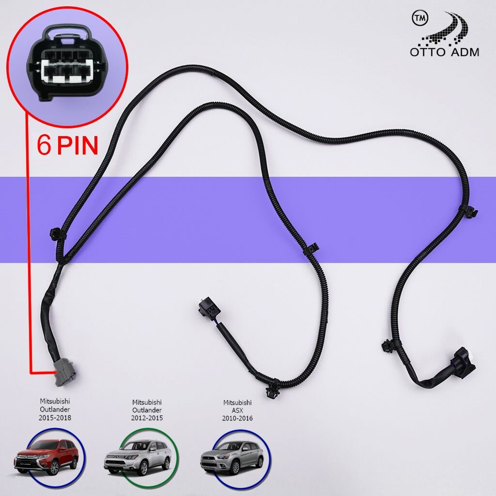 Проводка, жгут ПТФ для Mitsubishi Outlander ASX на 6 контактов, электропроводка противотуманных фар для Митсубиси Аутлэндер 8518A104