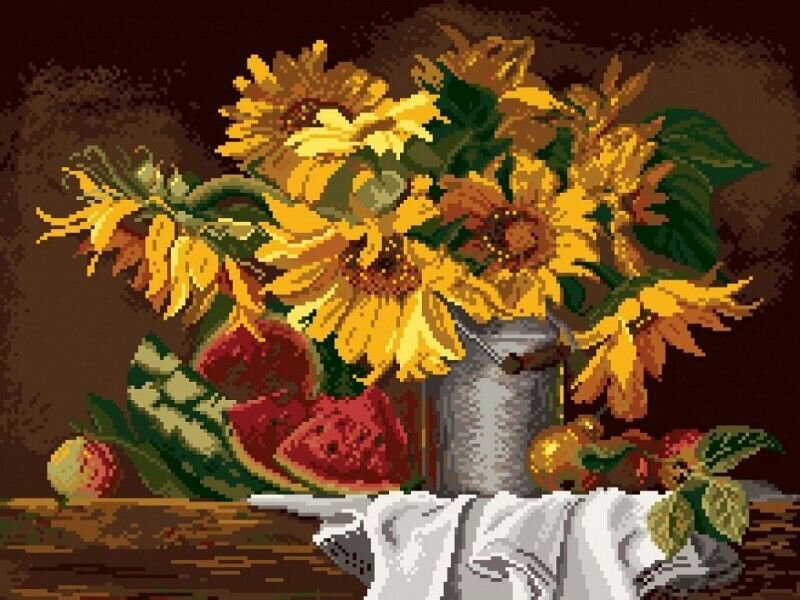 Канва с нанесенным рисунком "Вкус лета" размер: 30х40 см, арт. 1902