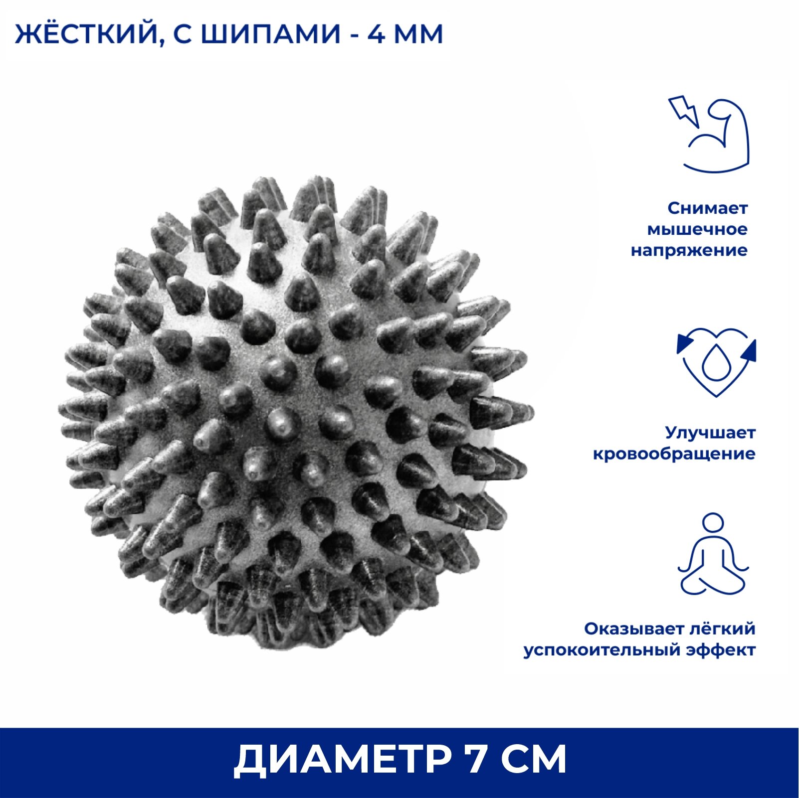 Массажный мяч мфр массажёр серый