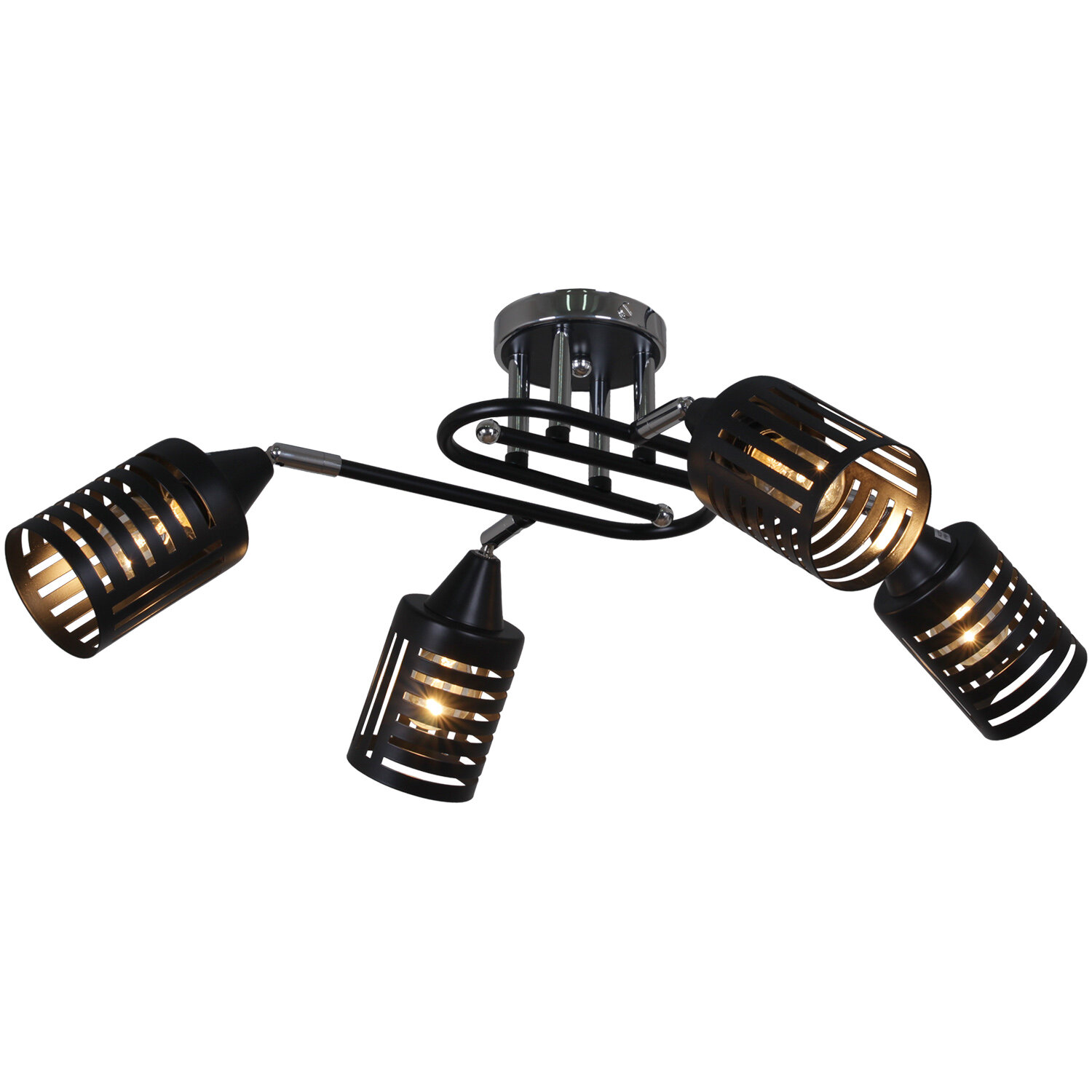 Люстра потолочная, Светильник потолочный Reluce 70052-3.3-04 CR+BK