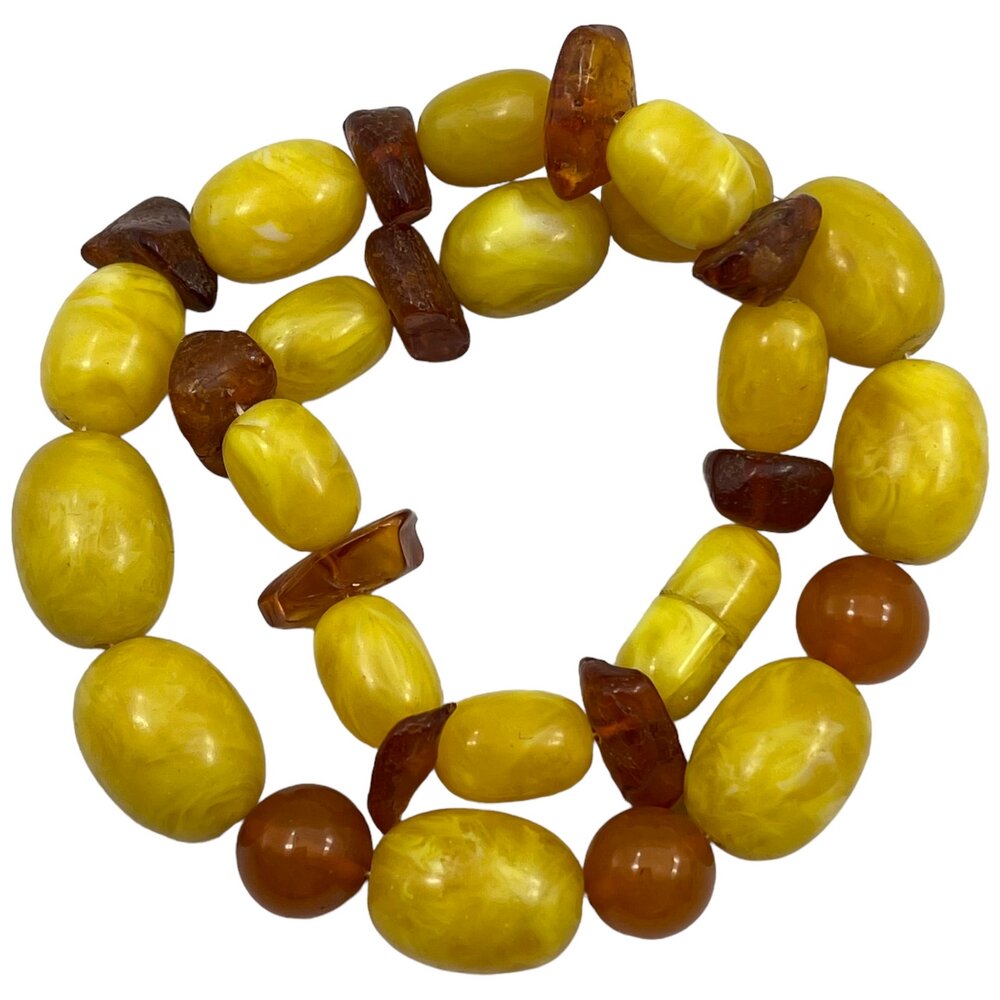 Бусы (38 см), янтарь, 1970-1980 гг, Калининградский янтарный комбинат, СССР