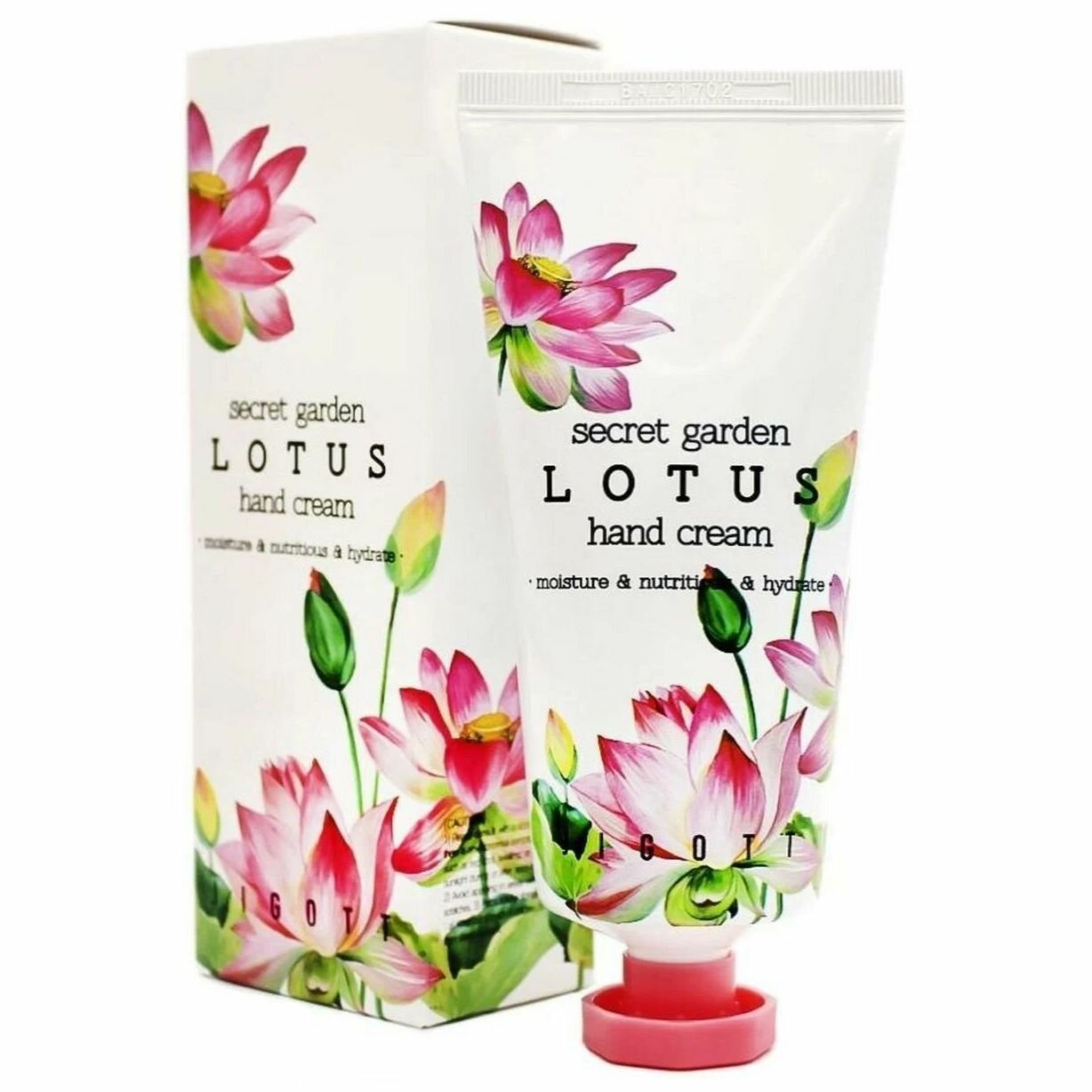 Крем для рук с экстрактом лотоса Jigott Secret Garden Lotus Hand Cream, 100 мл