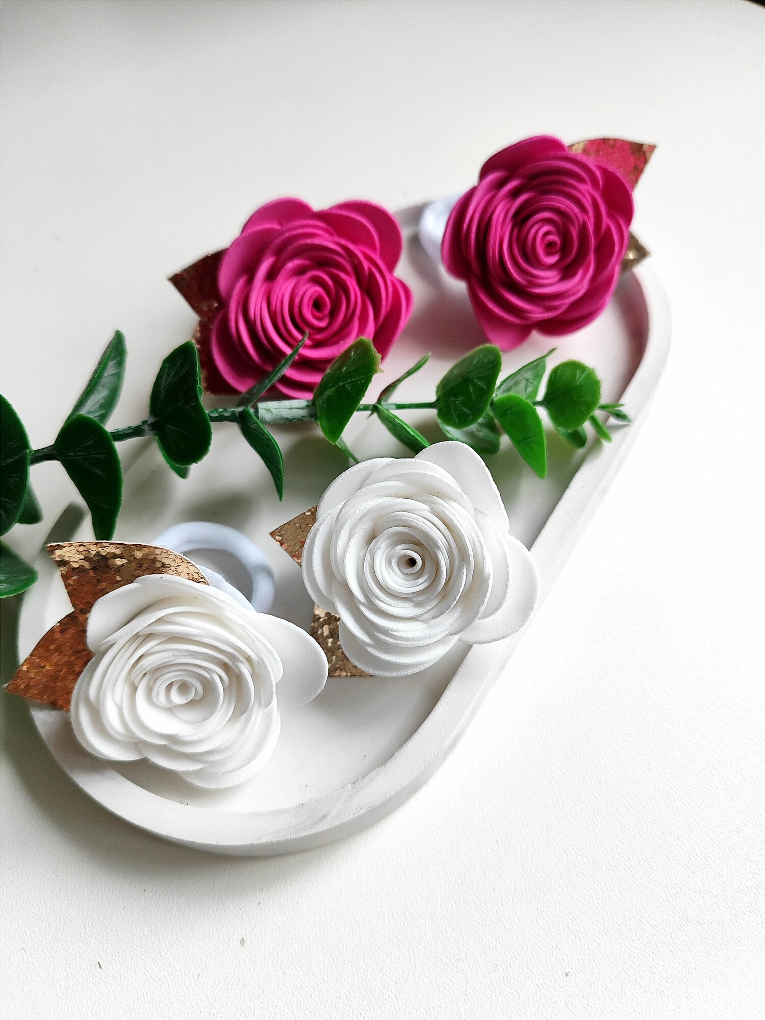 Резинки Для Волос Для Девочки Розочки На Резинках Цветочки Из Фоамирана