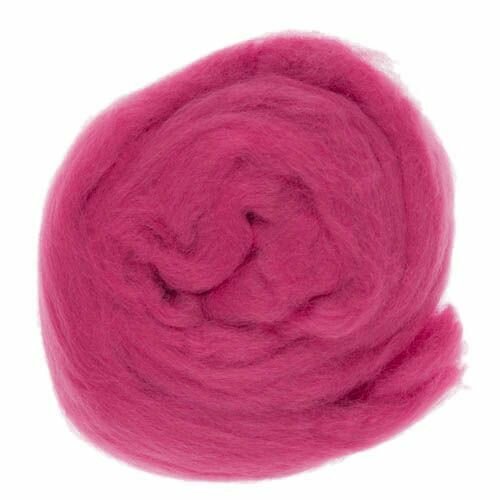 Шерсть для валяния (50 гр.- 2 м.) фуксия
