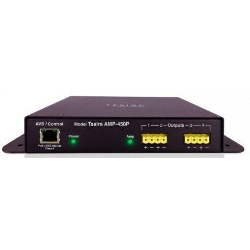Четырехканальный усилитель PoE+ Biamp TesiraAMP-450P
