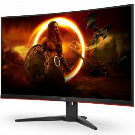 Монитор AOC Gaming C32G2ZE/BK черный/красный