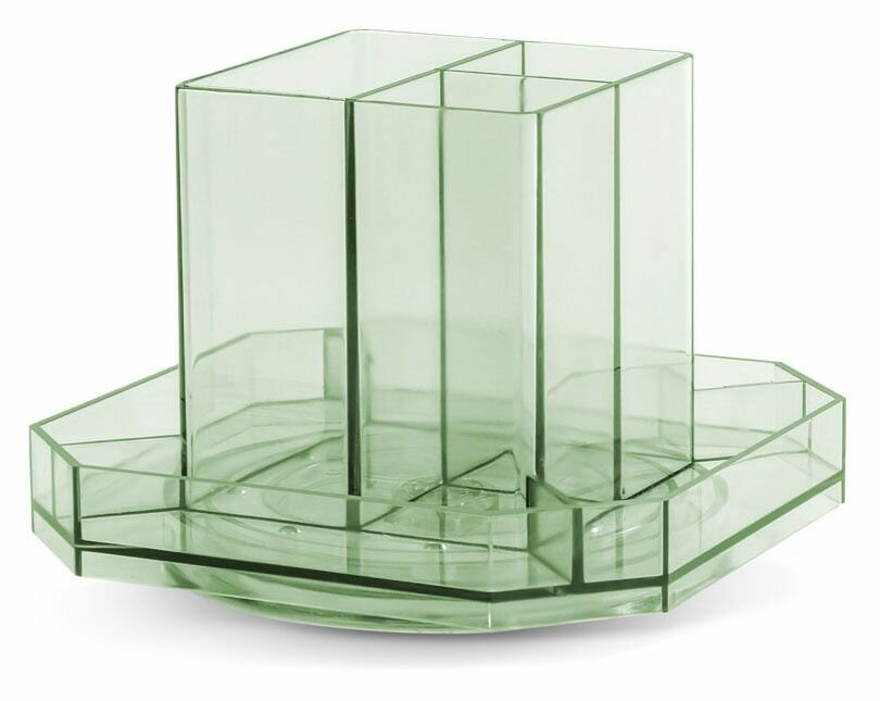 Органайзер настольный Deli 140х140х98 мм, зеленый, пластик (8942GREEN)