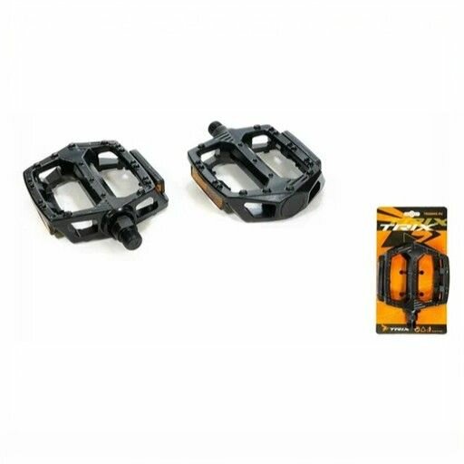 Педали TRIX PLATFORM пластиковые, 110x100мм, резьба 9/16", с шипами, черные
