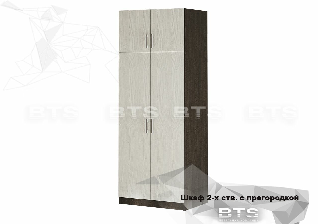 Шкаф BTS БТС, распашной, двухстворчатый, с полкой, ЛДСП, 80х56х210см