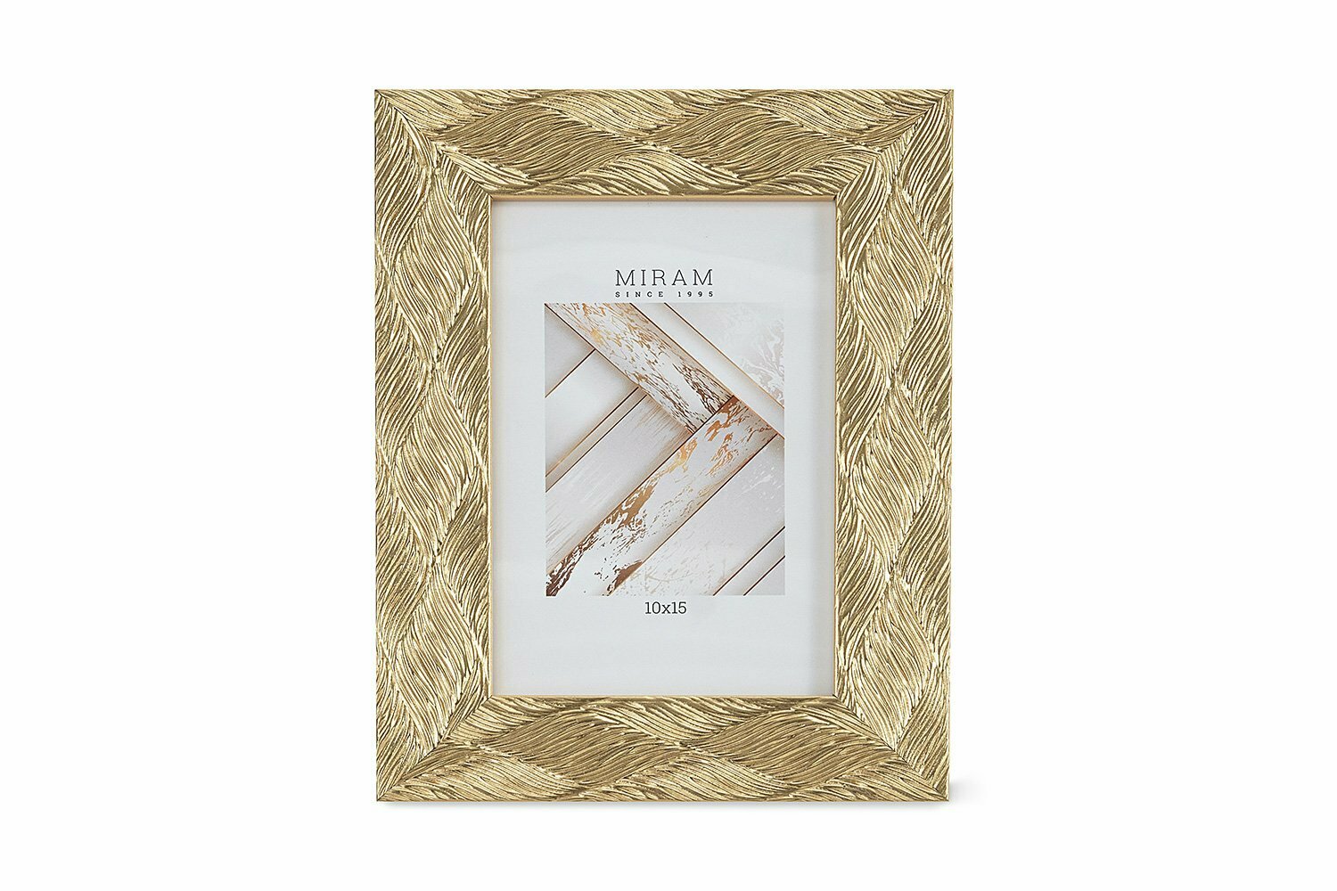 Косичка фоторамка золотой 10x15 см стильное оформление фотографий для дома и интерьера