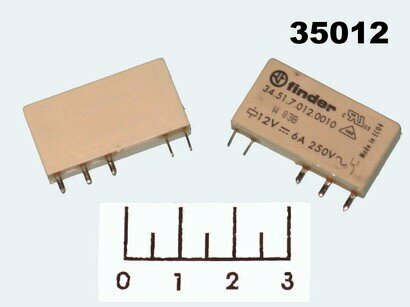 Реле =12V 6A/250V 34.51.7.012.0010 Finder