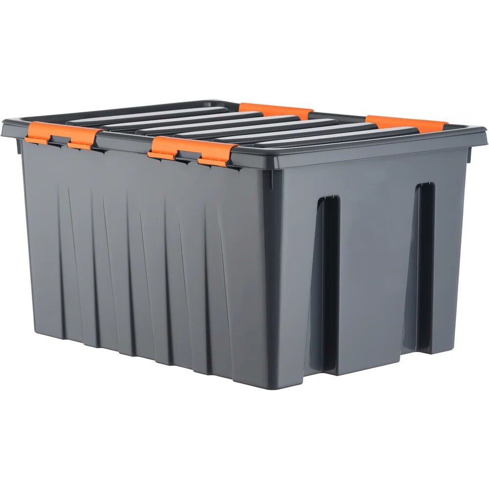 Особопрочный контейнер HONEYCOMB серии PRO 120 л, с крышкой, серый M-120-00.76new