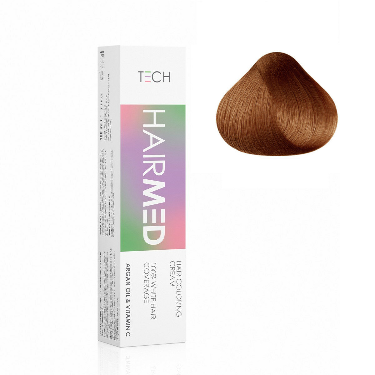 Перманентная крем-краска для волос Hairmed 8/44 Светло-русый Интенсивно-медный 100 мл