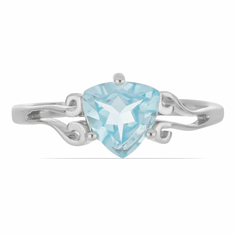 Кольцо, серебро, 925 проба, родирование, топаз