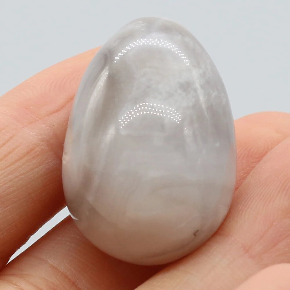 Хрустальное яйцо из опала 20x30 мм White Agate