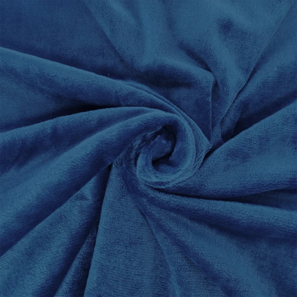 Плюшевая ткань синего цвета navy blue 40x25 см
