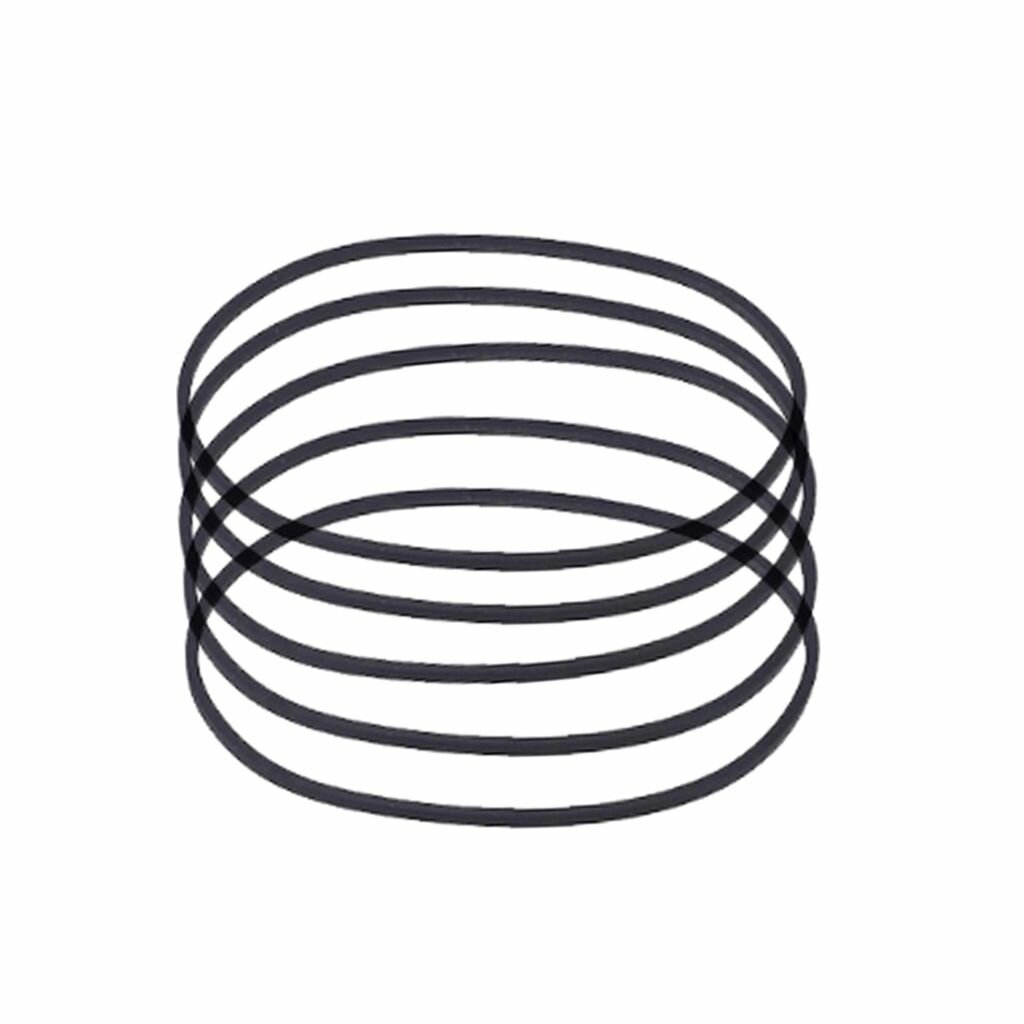 5 импортных квадратных ремней для магнитофона диаметром 0,6 мм, сложенных пополам, 64 мм.