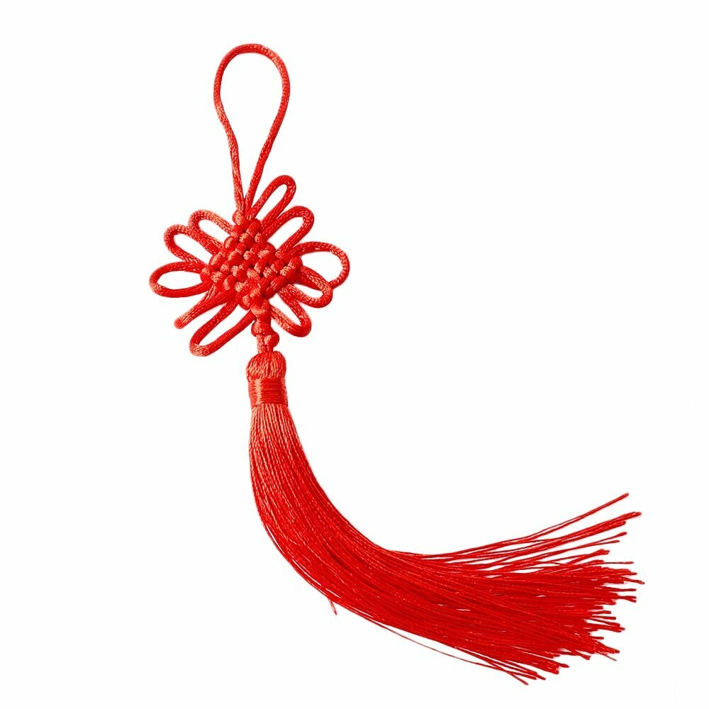 Красный китайский узел брелок из полиэстера 1pcs