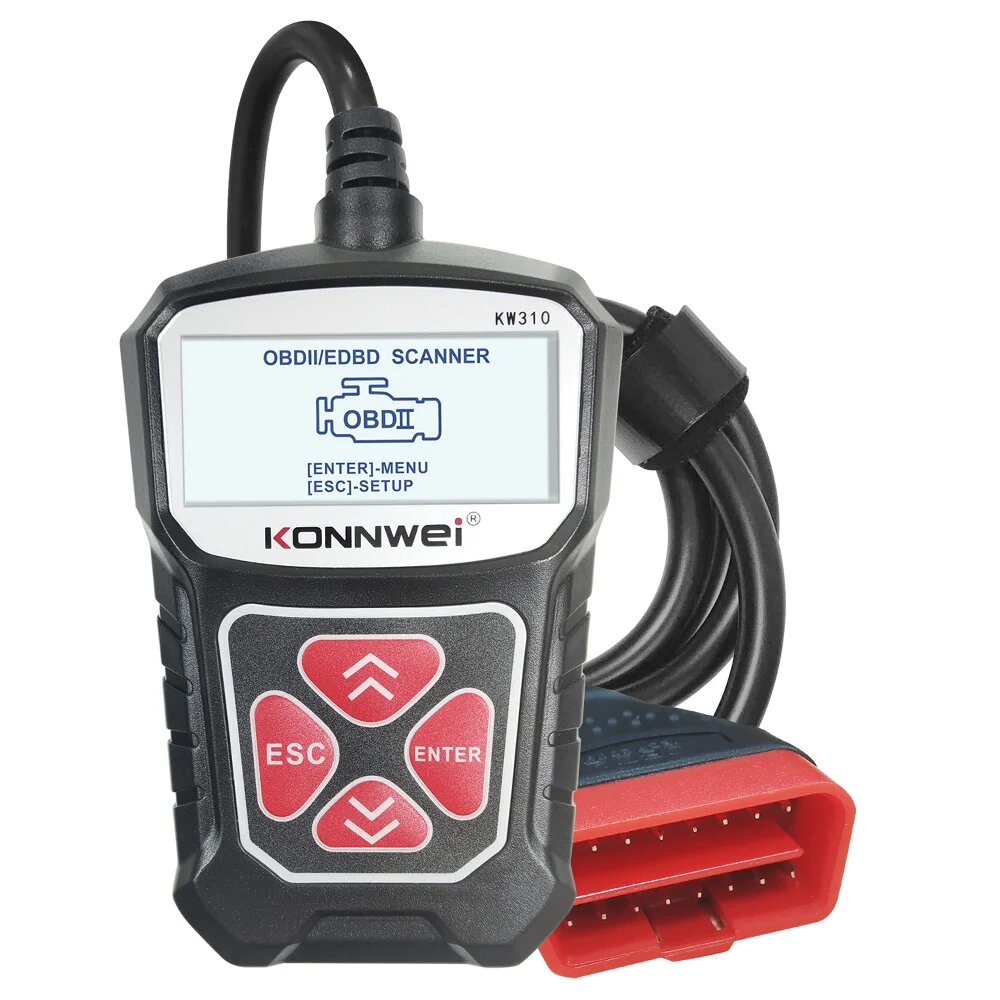KONNWEI Obd2 Автомобильные диагностические инструменты KW310 Автомобильный сканер Анализатор черный