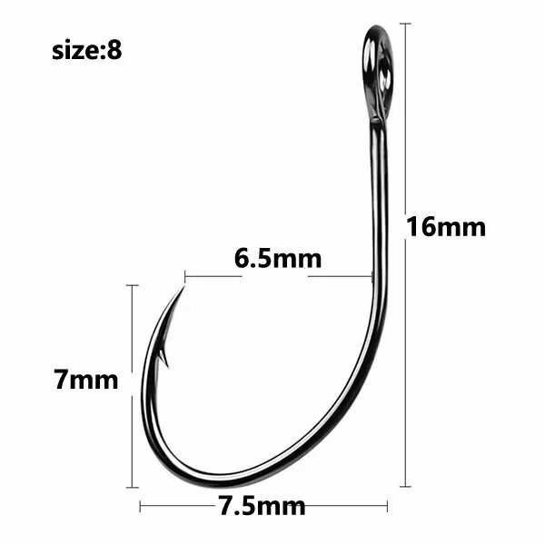 PRO BEROS Крючки для нахлыста 2#-10# size 8