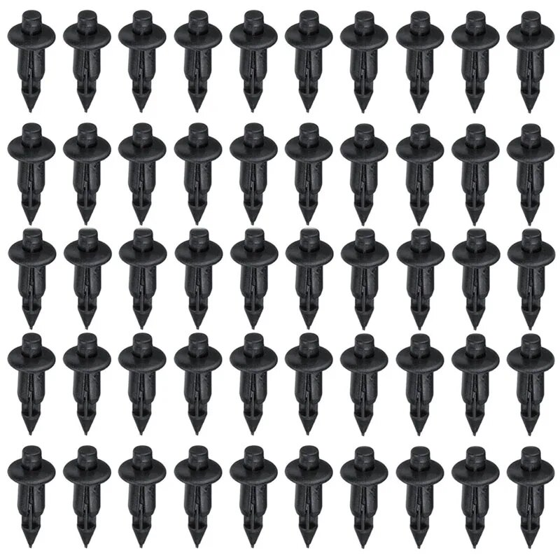 10-100 шт, пластиковые заклепки для велосипедного обтекателя, крепежные зажимы для панели для Honda, Suzuki, Kawasaki, автомобильные крылья, бамперы, зажимы 50pcs
