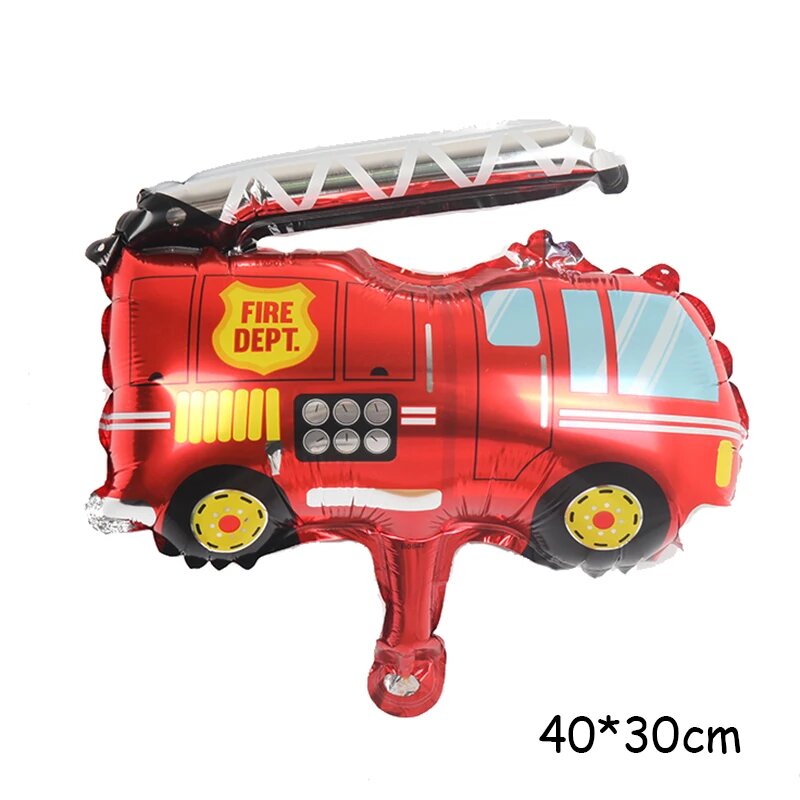 Фольгированные воздушные шары с мультяшным транспортным средством, пожарная машина, поезд, автобус, скорая помощь, автомобильный шар, детские игрушки, украшения для детского душа, дня рождения