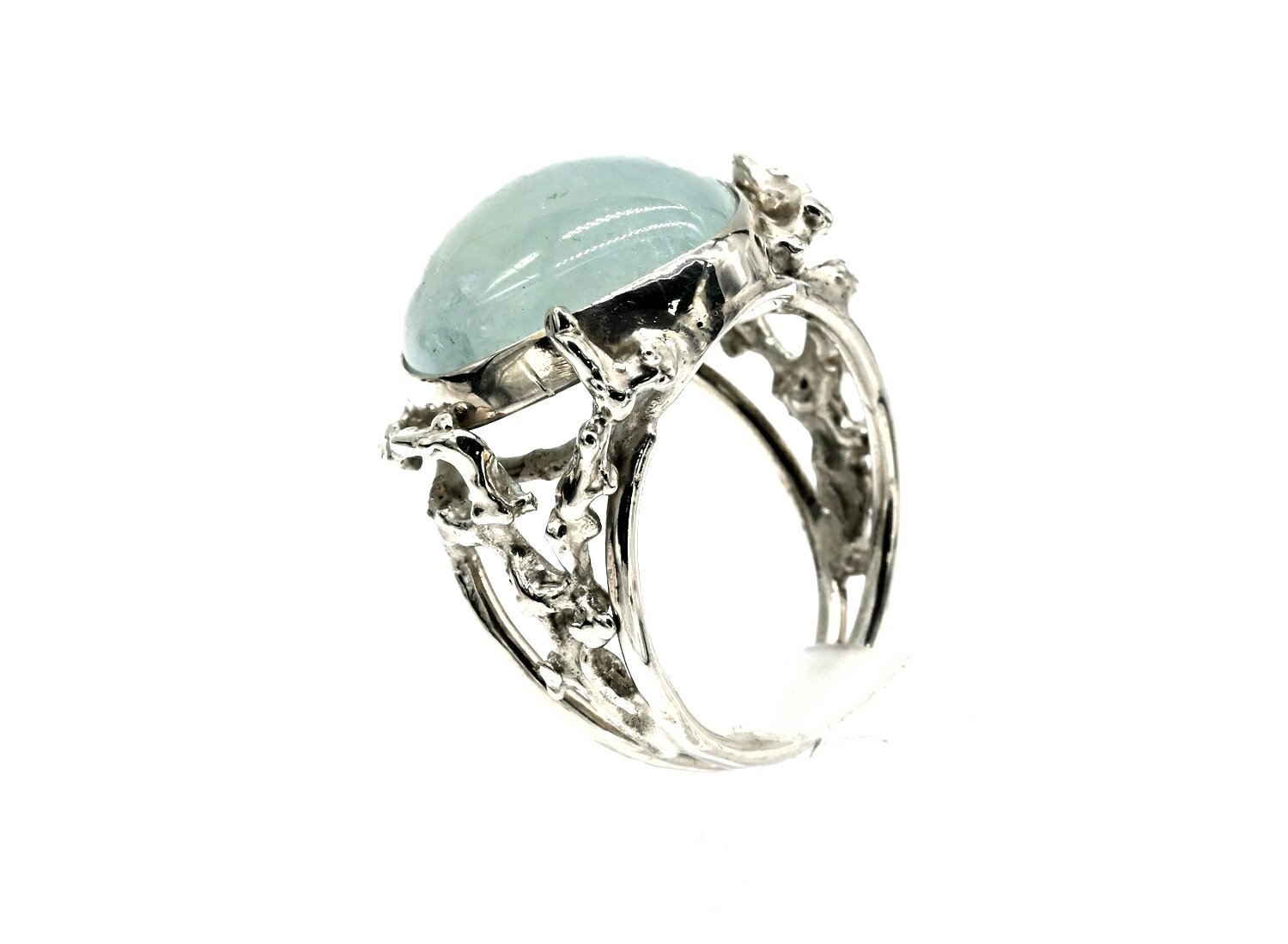 Кольцо, аквамарин