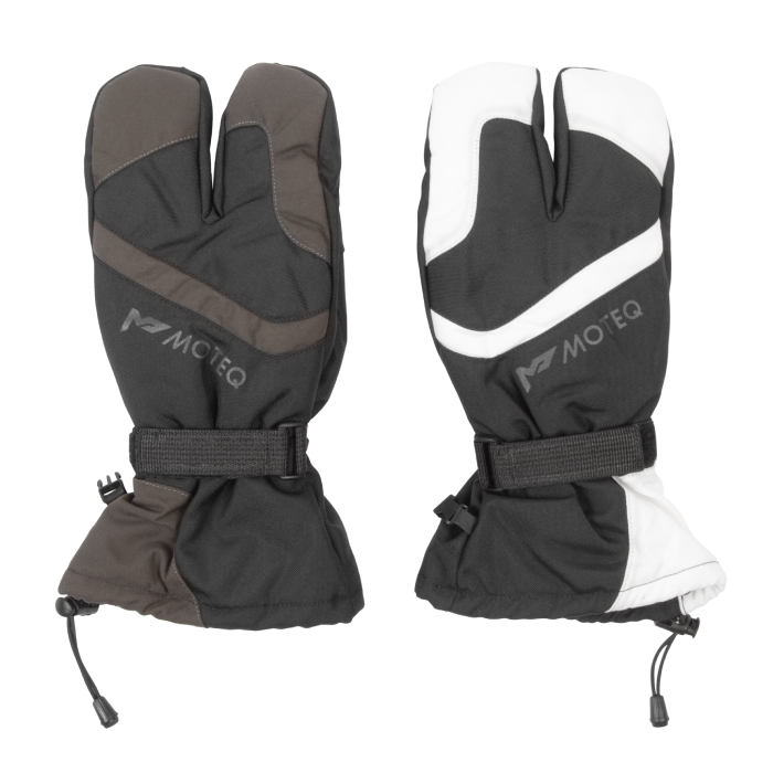 Зимние перчатки/варежки MOTEQ выдра белые, мужской(ие), не промокаемые на мембране