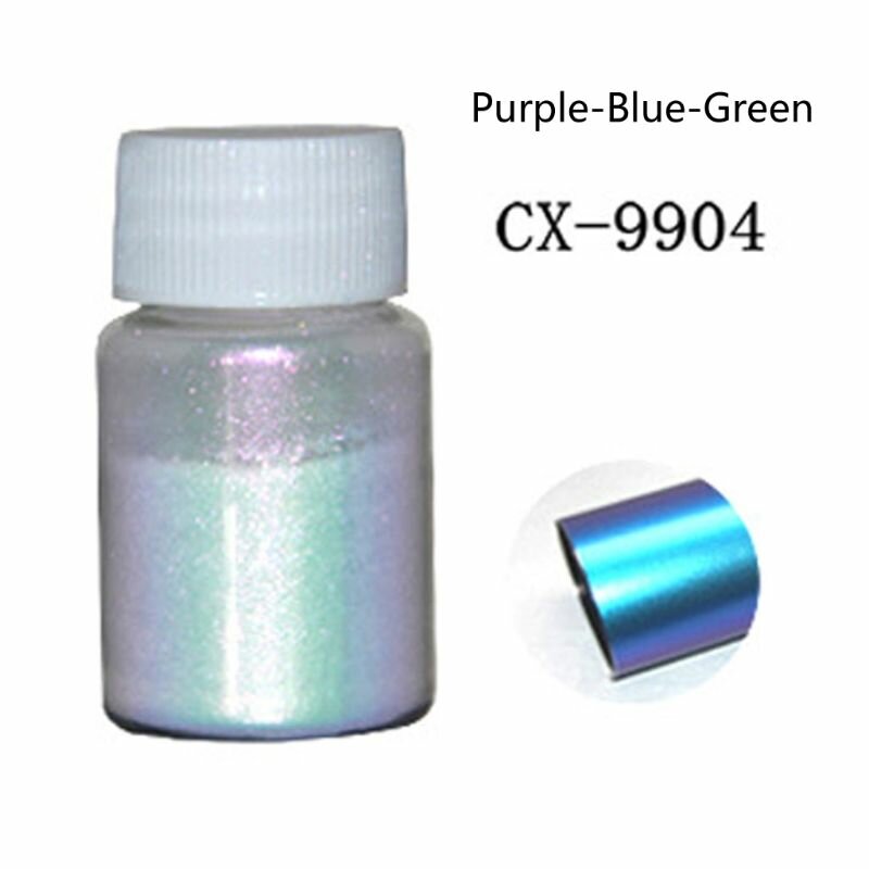 (1 бутылка) Волшебная зеркальная пудра (конец)-CX-9904 Фиолетовый, синий и зеленый