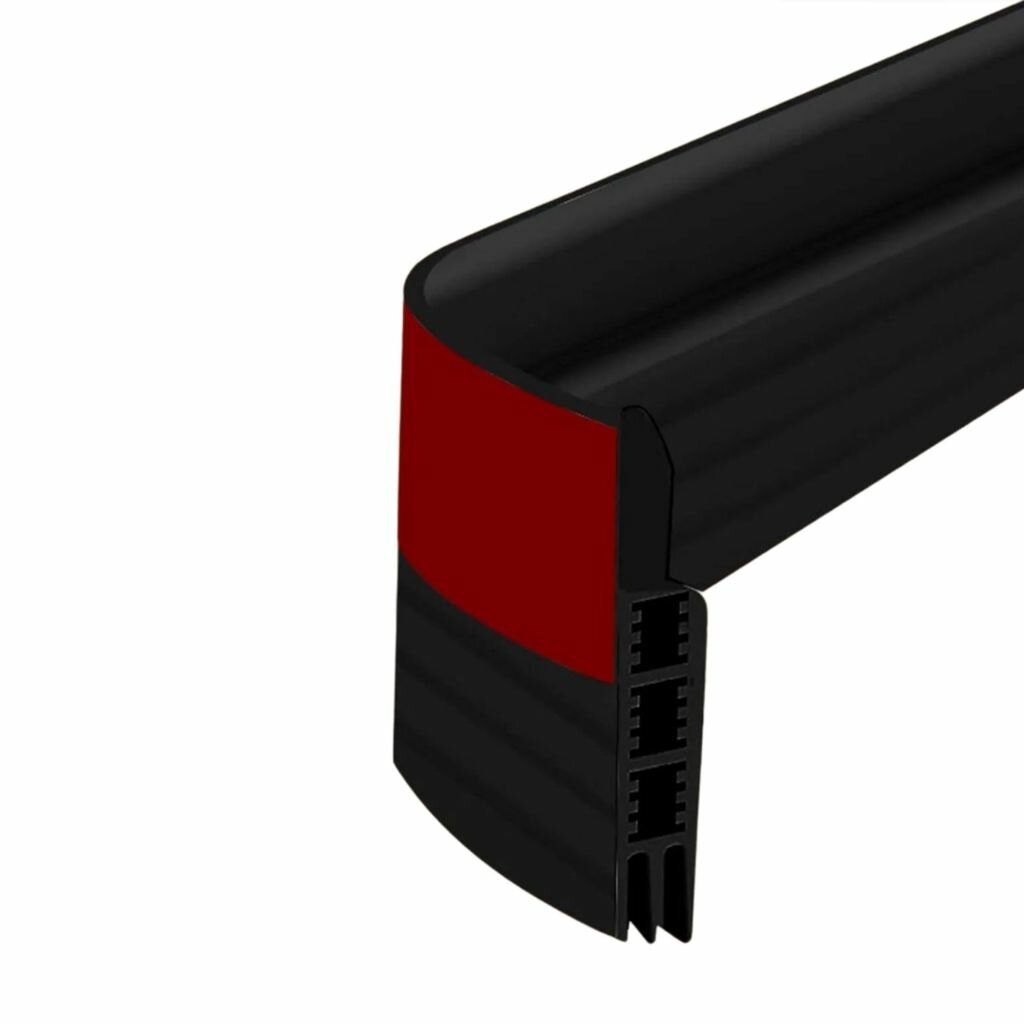 Самоклеящаяся уплотнительная лента для нижнего шва полой двери-черная