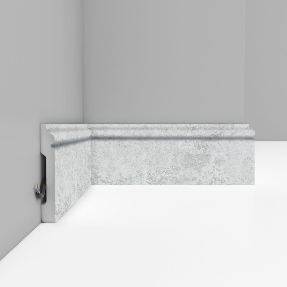 Плинтус Напольный Decomaster D005-1619ДМ В79хШ13хД2400 мм / Декомастер.