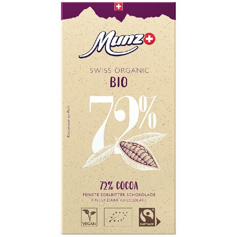 Шоколад MUNZ BIO горький 72% какао 100г