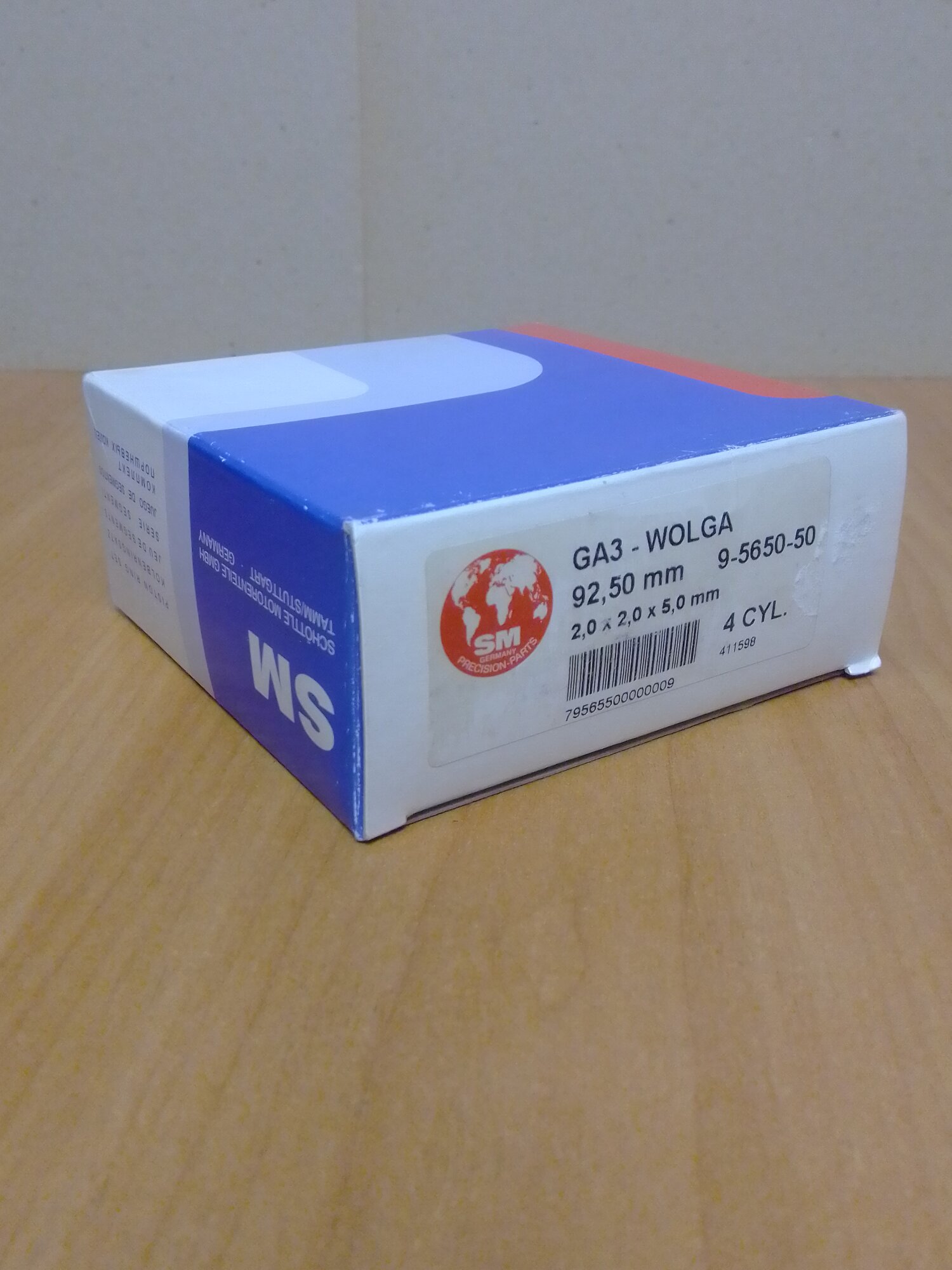 Поршневые кольца 92,5 мм для ГАЗ, ПАЗ, УАЗ, Газель, Соболь, Волга дв. ЗМЗ-402, ЗМЗ-406,-511, евро 0-2, широкие, 2х2х5 мм. Комплект SM, Германия